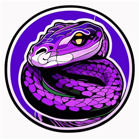 Premium Vector Amethystine Scrub Python Sticker Illustration