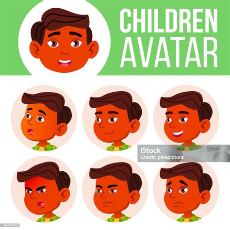 이런 아바타 아이 벡터를 설정합니다 인도 힌두교 아시아 초등 학교입니다 얼굴의 감정 아이 들 아름다움 라이프 스타일입니다 엽서 발표입니다 만화 머리 그림 개체 그룹에 대한