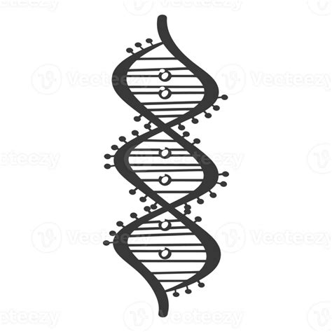 Ai Generated Silhouette Gene Dna Mutation Symbol Black Color Only