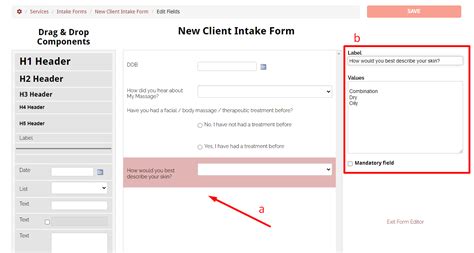 Creating An Intake Form