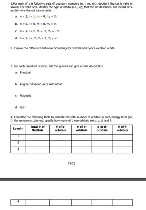 Solved For Each Of The Following Sets Of Quantum Numbers Chegg