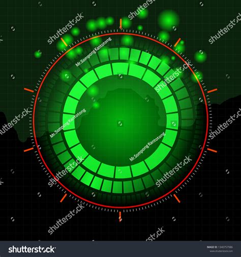Screenscan Radar Vector Stock Vector Royalty Free 1340757986