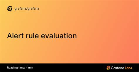 Alert Rule Evaluation Grafana Documentation
