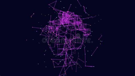 Network Of Interconnected Lines And Dots On A Blue Background Stock Footage Video Of Nodes