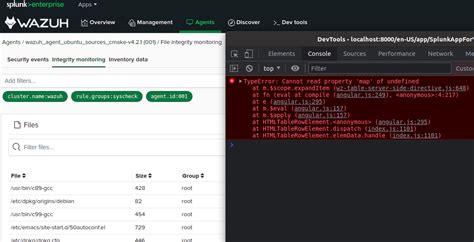 Wazuh Server Side Table Doesnt Expand Rows · Issue 1111 · Wazuhwazuh Splunk · Github