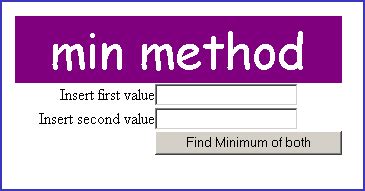 JavaScript Min Method