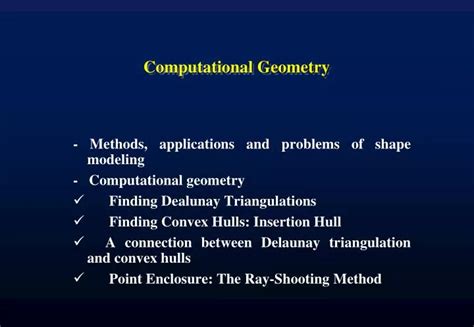 PPT Computational Geometry PowerPoint Presentation Free Download ID