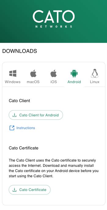 Installing The Cato Certificate On Android Devices Cato Learning Center