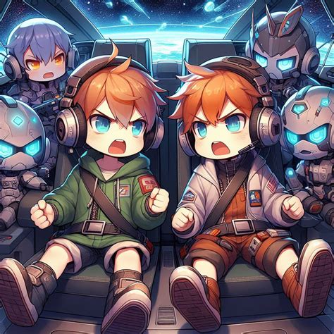 Chibi Twins Arguing In Backseat By Beophel On Deviantart