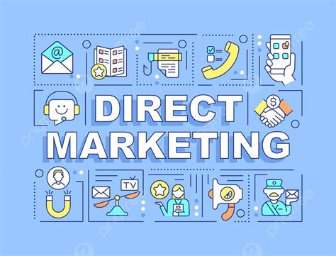 Direct Marketing Word Concepts Blue Banner Service Graphic Typography Vector Service Graphic