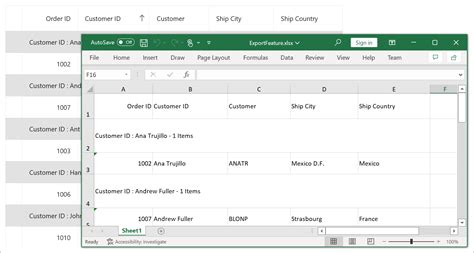Export To Excel In MAUI DataGrid Control Syncfusion
