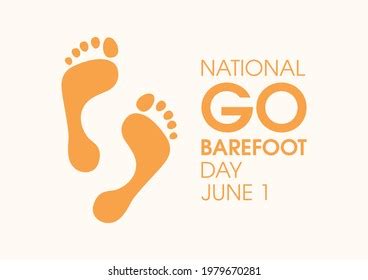 National Go Barefoot Day Illustration Human Stock Illustration