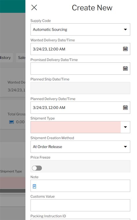 shipment type not defaulting ifs community