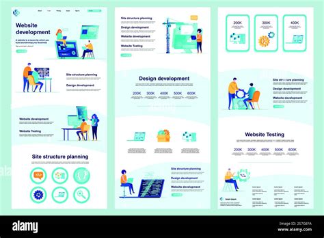 Website Development Flat Landing Page Full Stack Engineering