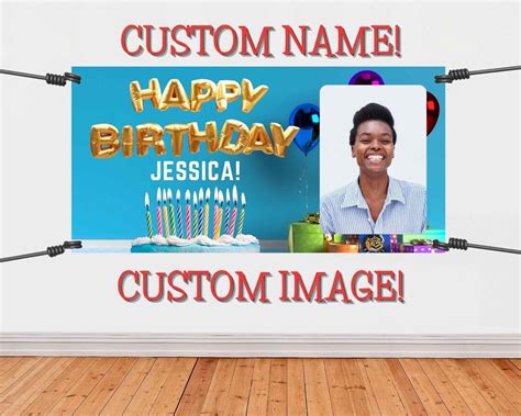 Happy Birthday Banner Custom Happy Birthday Banner With Name Happy