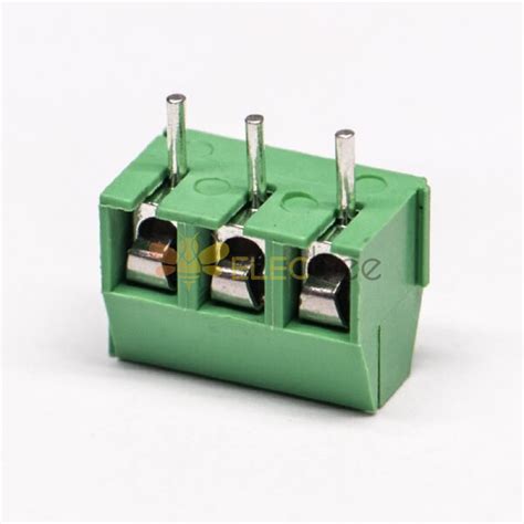 Pcb Mount Screw Terminal Block Connector 3pin Straight Green Through Hole