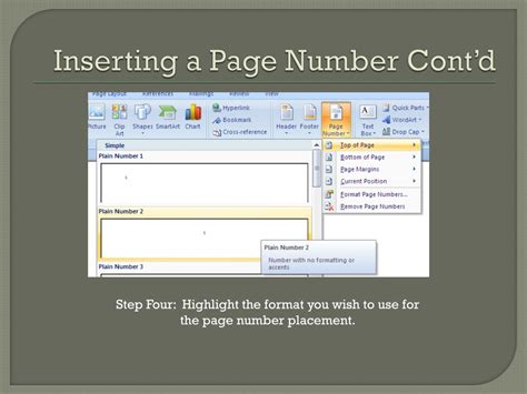 PPT How To Insert Page Numbers In A Word Document PowerPoint Presentation ID