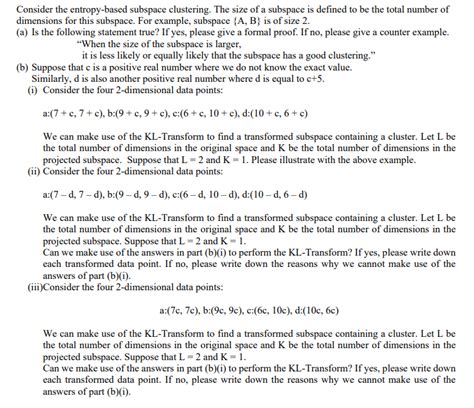 Consider The Entropy Based Subspace Clustering The
