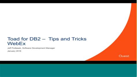 Toad For Db2 Tips And Tricks For Top Performance