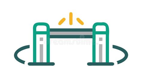 Metal Detector Security Scanner Icon Inspection Search Graphic Vector