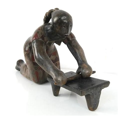 Max Kerlow Max Kerlow Woman Grinding Corn 3pc Mutualart