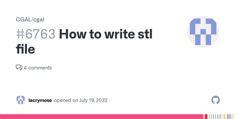 How To Write Stl File Issue 6763 CGAL Cgal GitHub