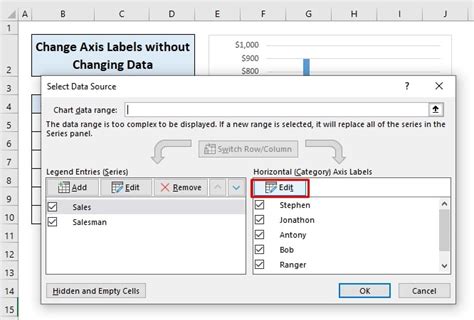 How To Change X Axis Labels In Excel Horizontal Axis Earn And Excel