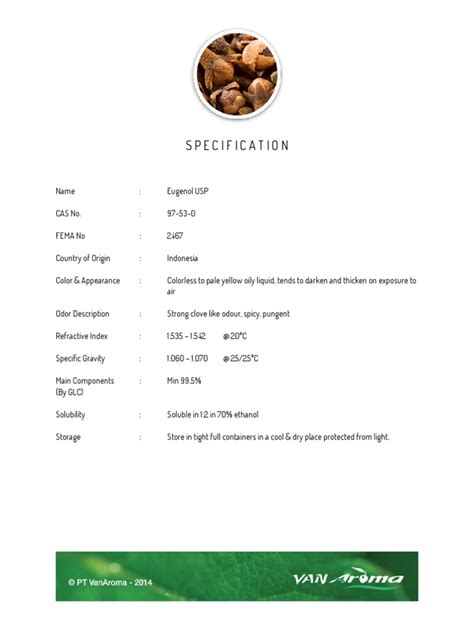 Eugenol Usp Pdf