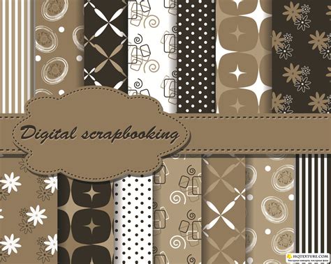 Beige Scrapbook Patterns Vector Векторные клипарты текстурные фоны бекграунды Ai Eps Svg