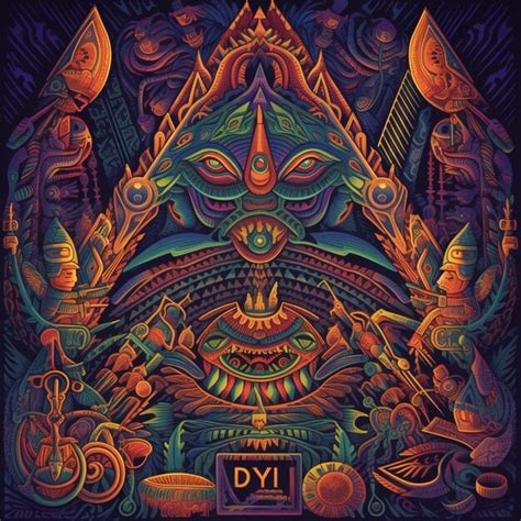 Premium AI Image A Close Up Of A Colorful Poster With A Face On It Generative Ai