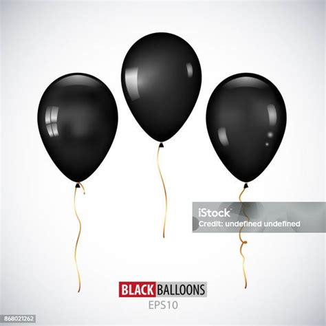 흰색 바탕에 현실적인 3d 블랙 헬륨 풍선입니다 3차원 형태에 대한 스톡 벡터 아트 및 기타 이미지 3차원 형태 감각 지각 개념 Istock