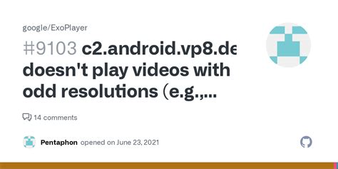 C Android Vp Decoder Doesn T Play Videos With Odd Resolutions E G Height Px Issue