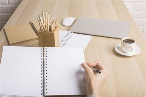 Premium Photo Female Writing In Notepad Side