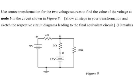 Solved Use Source Transformation For The Two Voltage Sources