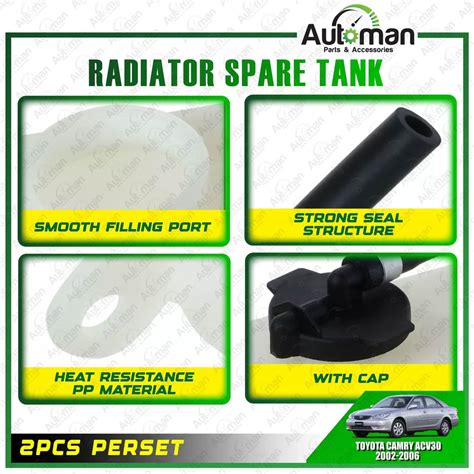Radiator Water Spare Tank Second Toyota Camry Acv30 2002 2006 Bottle Jar Coolant Reservoir
