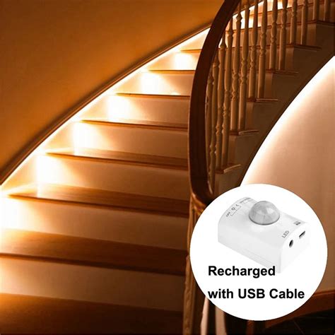 Led Motion Sensor Light Rechargeable Battery Automatic Shut Off Timer Lamp With Motion Sensor