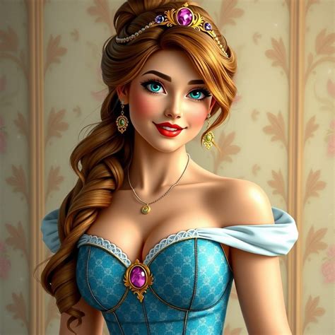Hyperrealistic Disney Princess Pin Up Art Ai Art