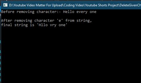 How To Remove Any Given Character From A String