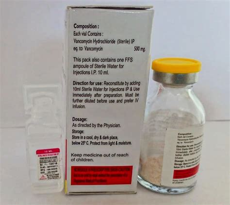 Vancomycin Intravenous 500mg 20ml At ₹ 333vial In Sirmaur Id