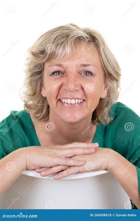 Aging Gracefully Beautiful Mature Woman Senior Posing Against White