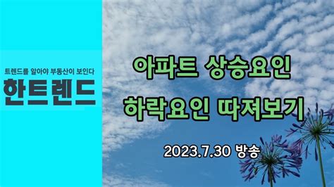 아파트 상승요인 하락요인 따져보기 Youtube