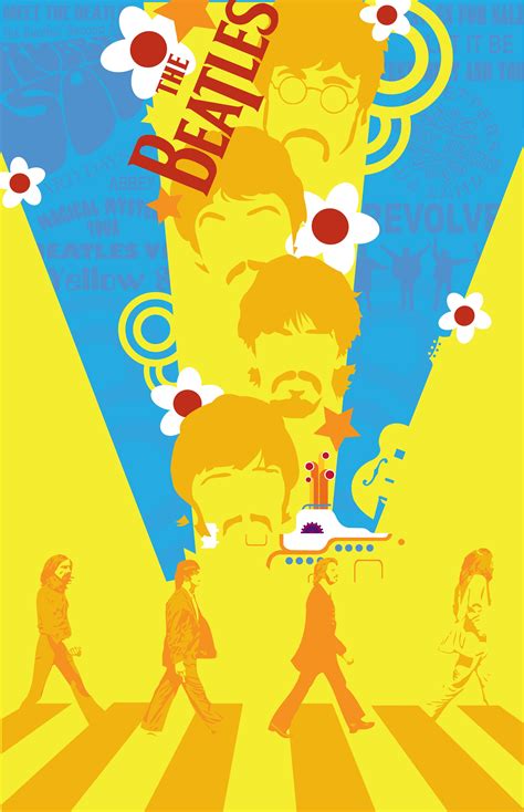 Beatles Illustration Beatles Inspired Posters Vintage Beatles Poster