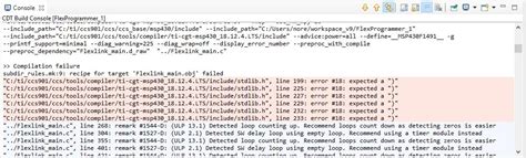 Compilermsp430f1491 Ccs Error 18 Expected A In Stdlibh Code