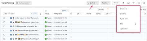 Sorting Options Within The Topic Planning Of Communications Control Staffbase Support Portal