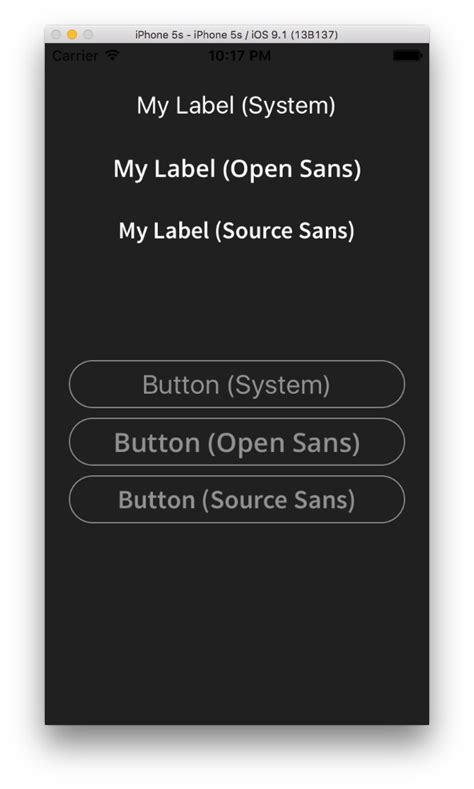 Ios Custom Fonts Disappear When I Use Custom Screen Sizes In Xcode 7