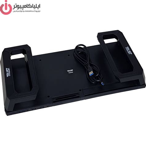 خرید و قیمت پایه زیر مانیتور تراست مدل Tdesk همراه با هاب Usb و Rgb