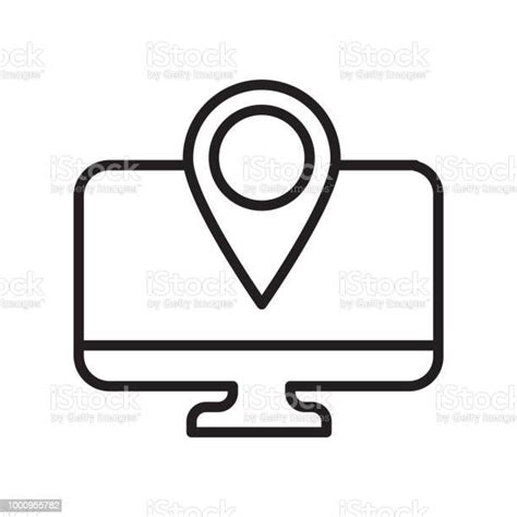 바탕 화면 아이콘 벡터 기호와 기호 흰색 배경 데스크톱 로고 개념에 고립 0명에 대한 스톡 벡터 아트 및 기타 이미지 0명 날씬한 노트북 Istock