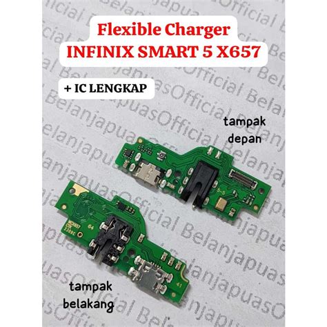 Jual Flexible Fleksibel Papan PCB IC Con Cas Konektor Charger INFINIX SMART 5 X657 X657C IC