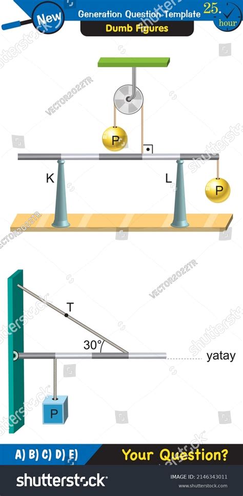 Physics Torque Next Generation Question Template Stock Vector Royalty Free 2146343011