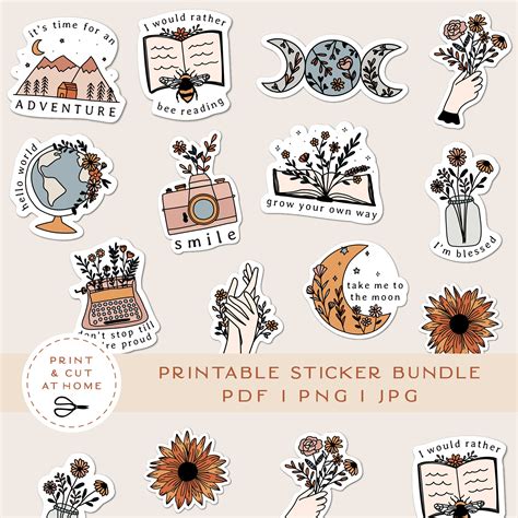 Printable Sticker Valentines Day Printable Sticker Bundle